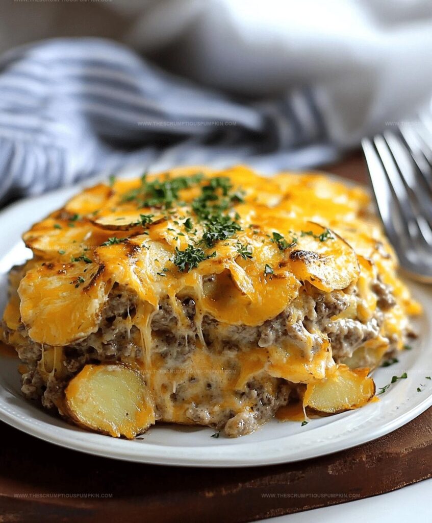 The Best Cheesy Hamburger Potato Casserole Recipe Ever Made - The ...