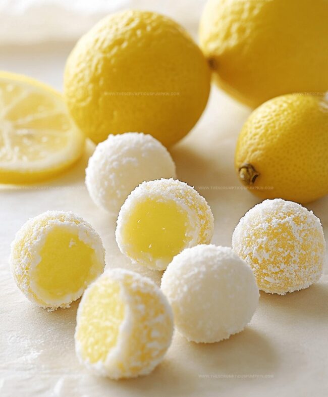 Zingy Lemon Truffles Recipe: Sweet Bites of Sunshine - The Scrumptious ...
